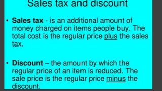 Tax and discount ppt | PPTX