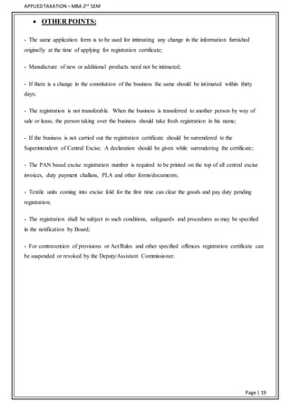 Central Excise Act, 1994 | DOCX
