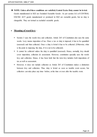 Central Excise Act, 1994 | DOCX