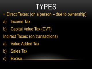 Taxation In Pakistan | PPTX