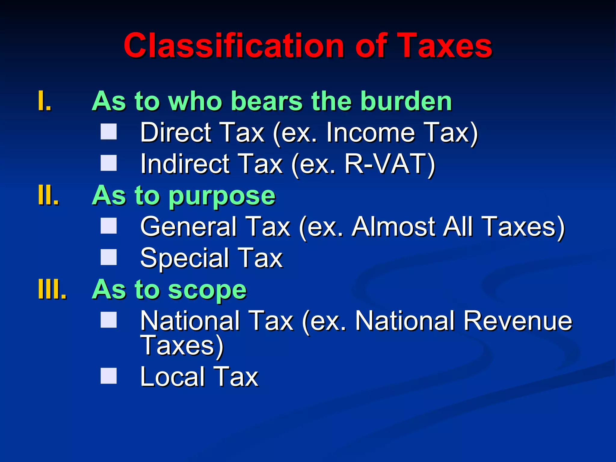 Taxation | PPT