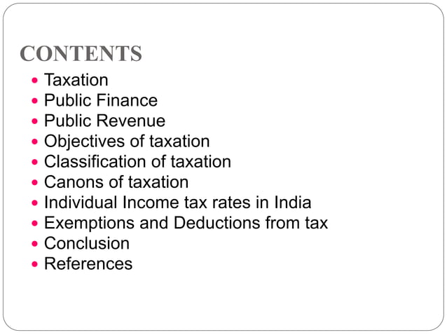 Taxation | PPTX