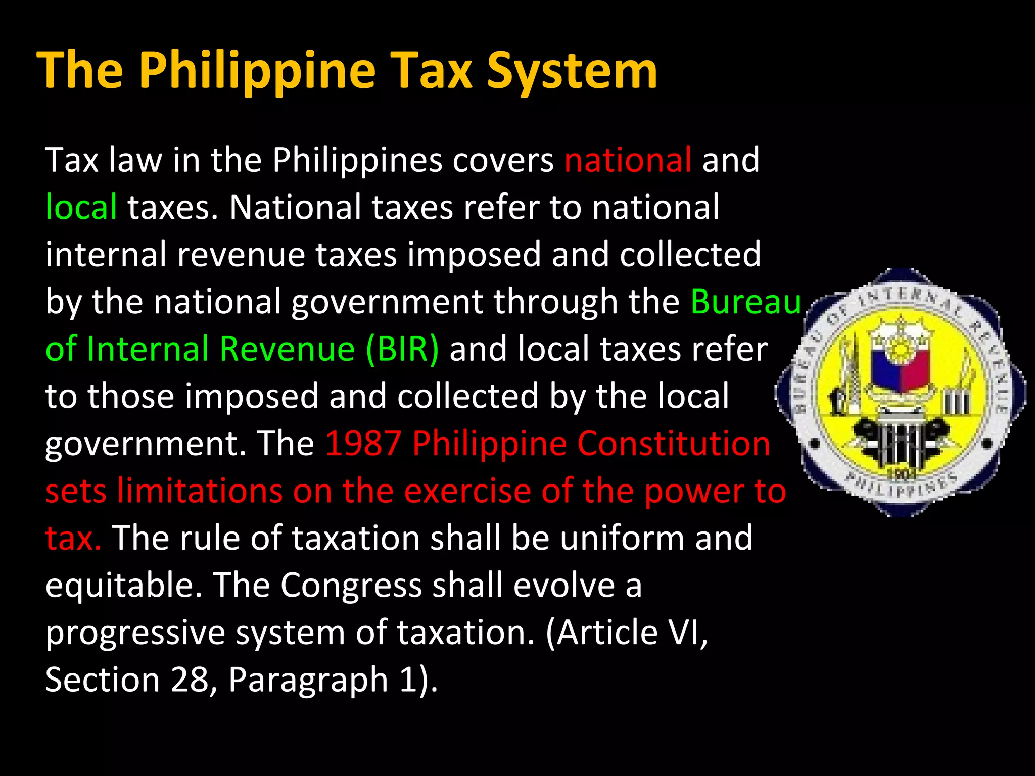 Taxation 101 basic rules and principles in philippine taxation by jr ...