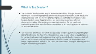 taxation abhishek tax avoidance vs tax evasionpptx | PPTX