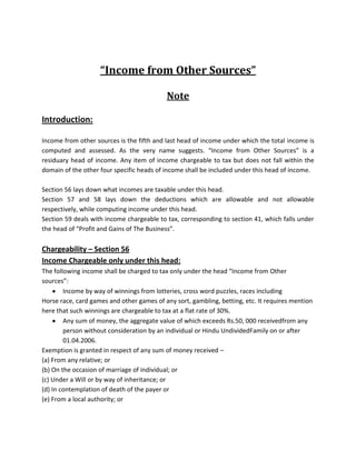 Important topics of taxation | DOCX