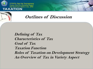 Pengantar Perpajakan (An Introduction of Taxation Concept) | PPS