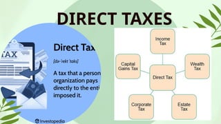TAXATION, Types of taxes, calculation of income tax | PPTX