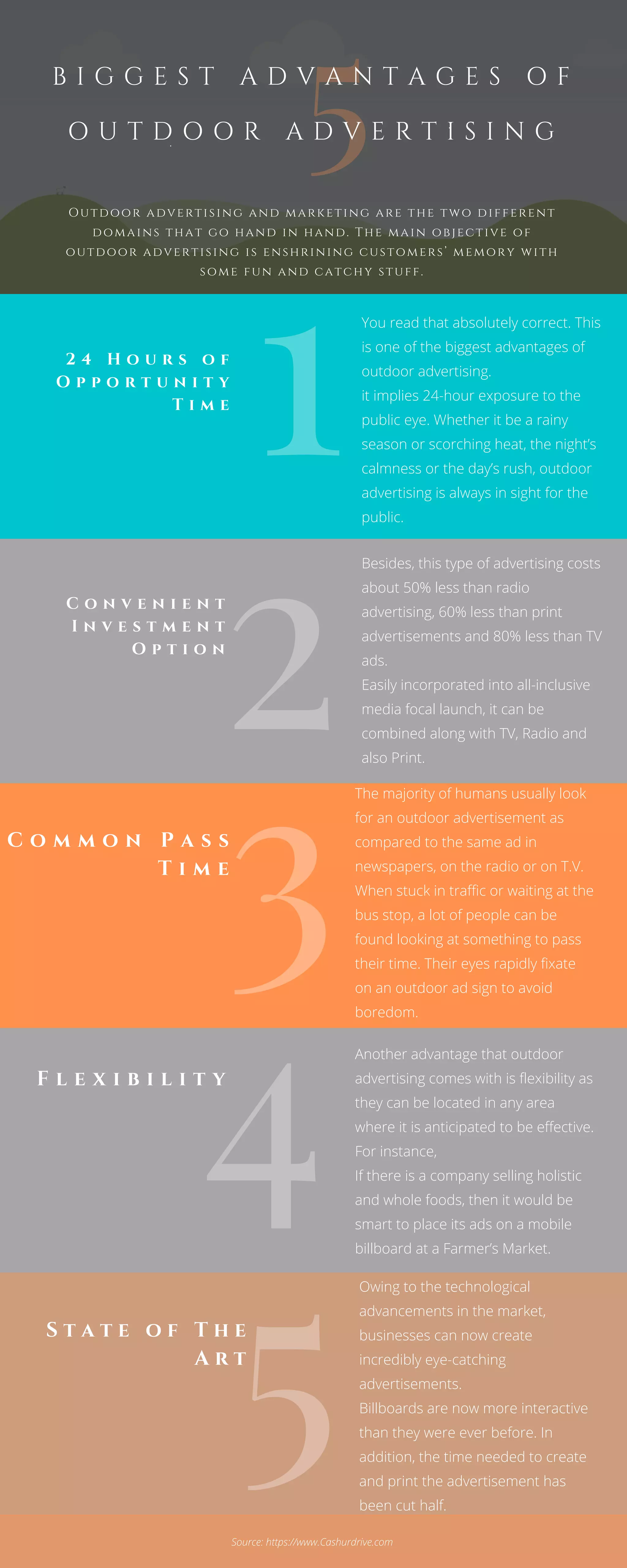 Advantages of Outdoor Advertising infographic | PDF