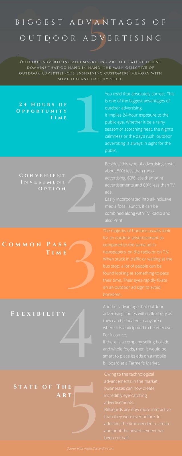 Advantages of Outdoor Advertising infographic | PDF