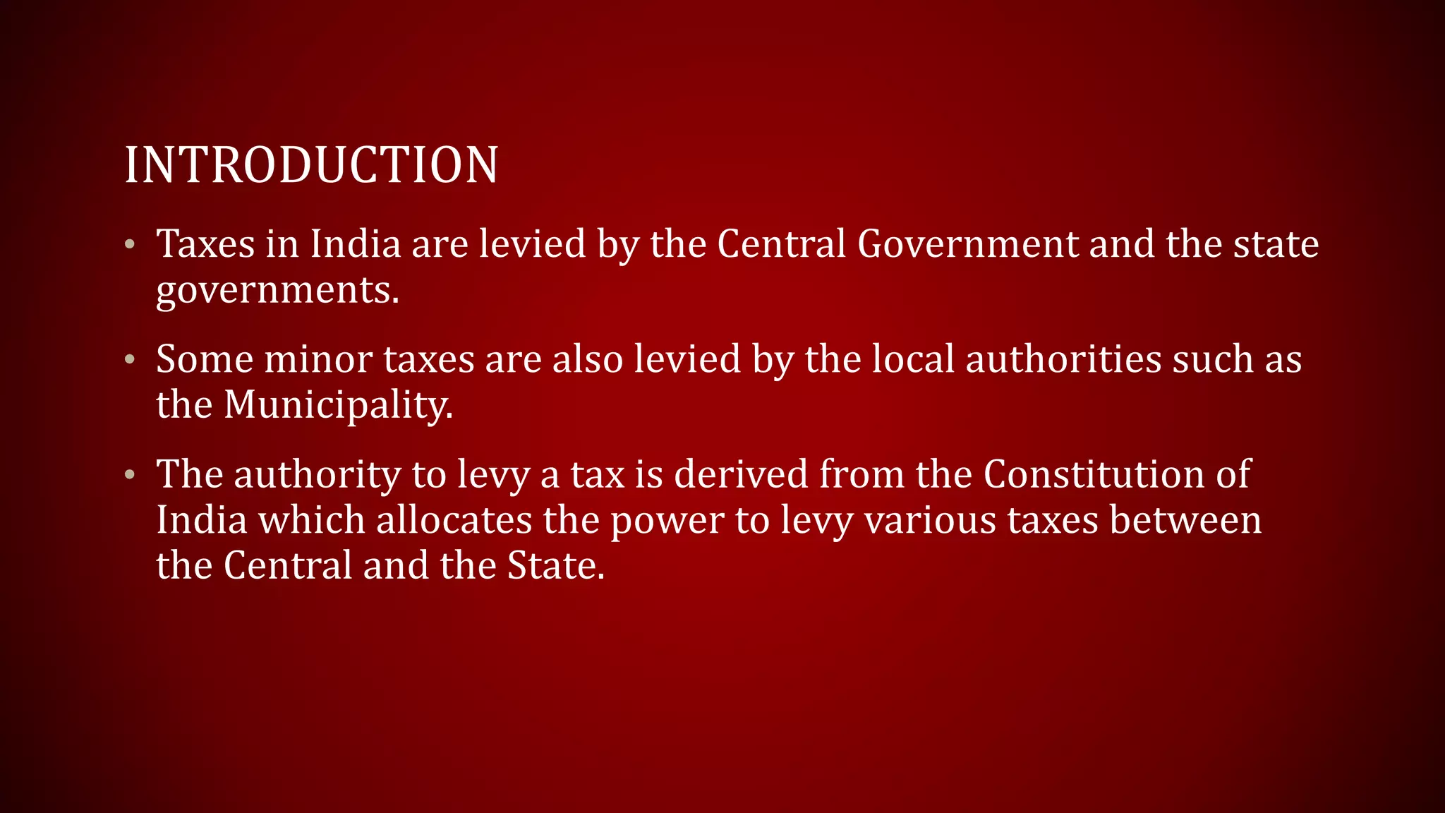 Taxation in india | PPTX