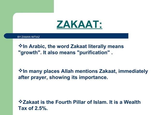 Taxation in islam by zaman | PPT