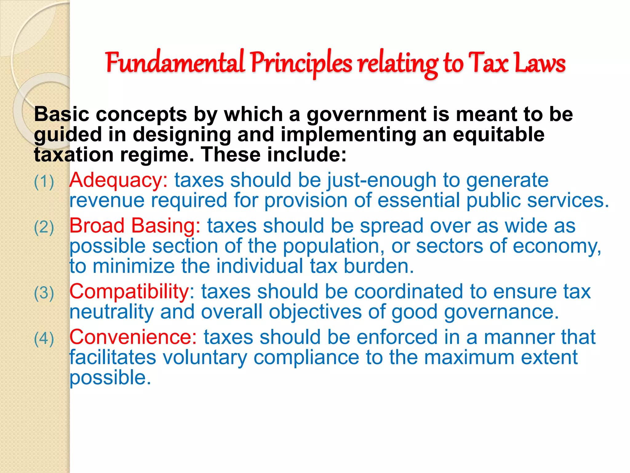 Notes on Taxation law | PPTX