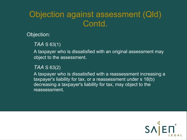 Taxation Objection Ppt Ss 20 Apr2011 | PPT