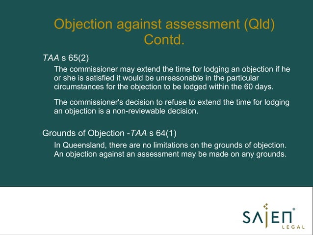 Taxation Objection Ppt Ss 20 Apr2011 | PPT