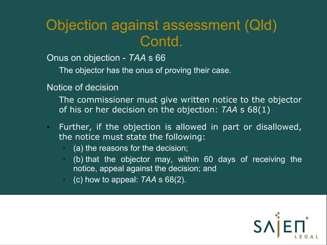Taxation Objection Ppt Ss 20 Apr2011 | PPT