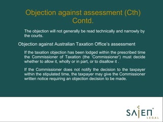 Taxation Objection Ppt Ss 20 Apr2011 | PPT
