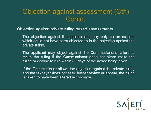 Taxation Objection Ppt Ss 20 Apr2011 | PPT