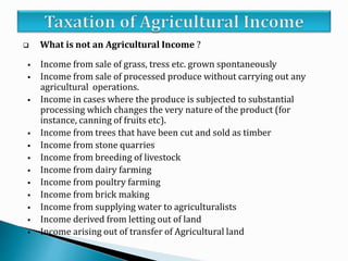 Taxation of agricultural income | PPTX