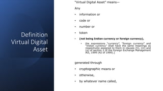 Taxation of Cryptocurrencies – Virtual Digital Assets in India-VPDalmia ...