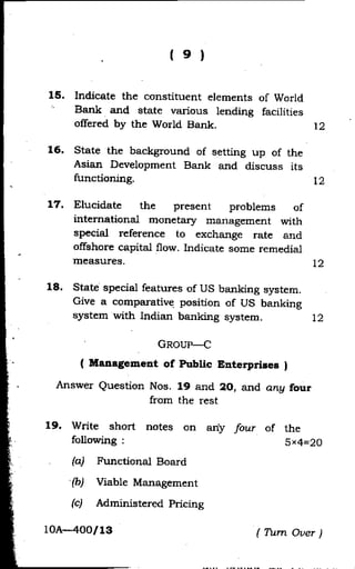 M-com previous year question paper of Taxation(paper 2009) | PDF