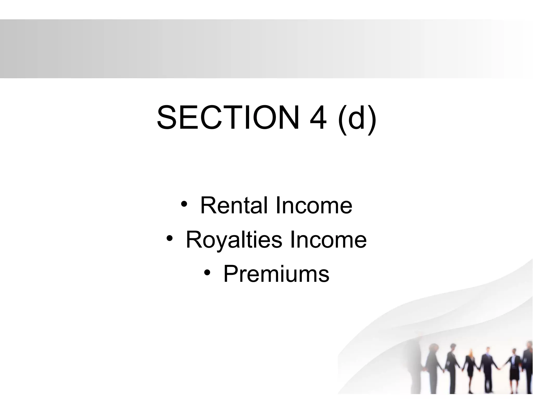 Taxation principles: Dividend, Interest, Rental, Royalty and Other ...