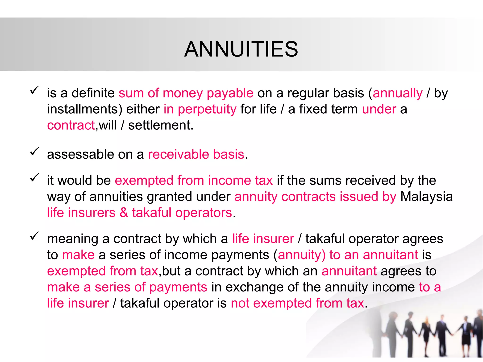 Taxation principles: Dividend, Interest, Rental, Royalty and Other sources of Income | PPT