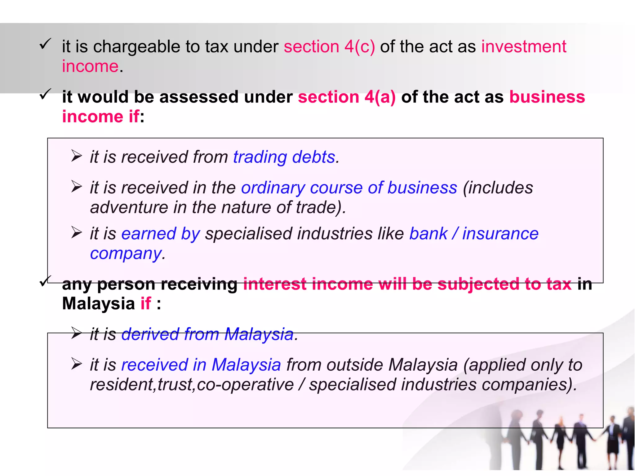 Taxation principles: Dividend, Interest, Rental, Royalty and Other ...