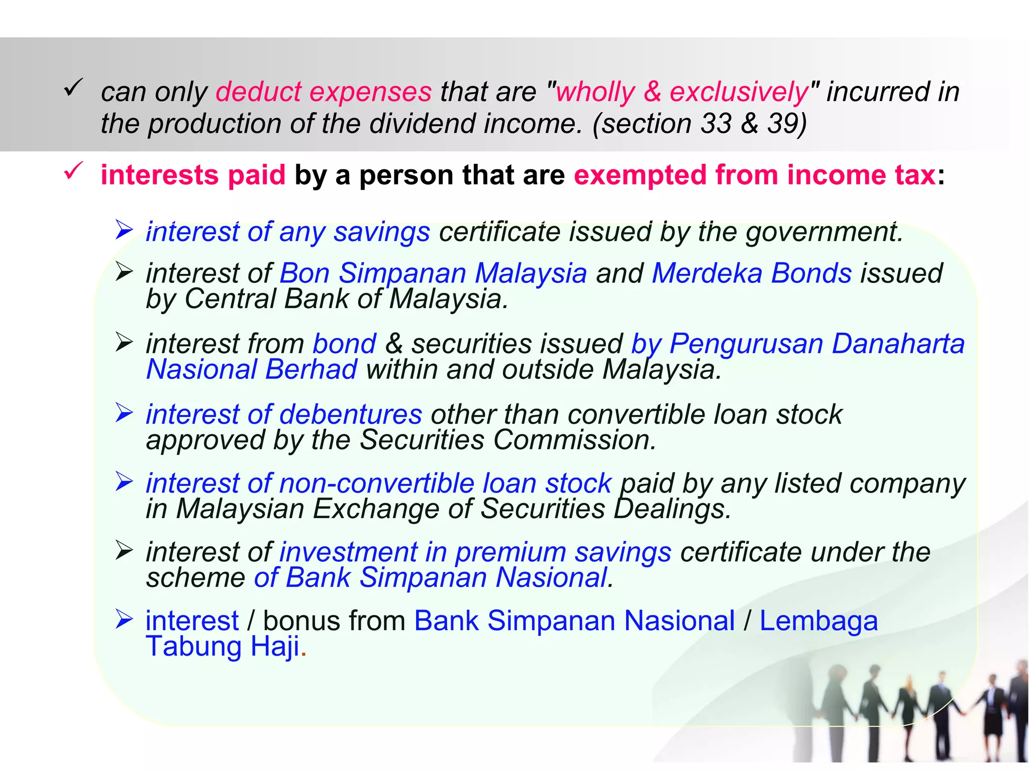 Taxation principles: Dividend, Interest, Rental, Royalty and Other ...