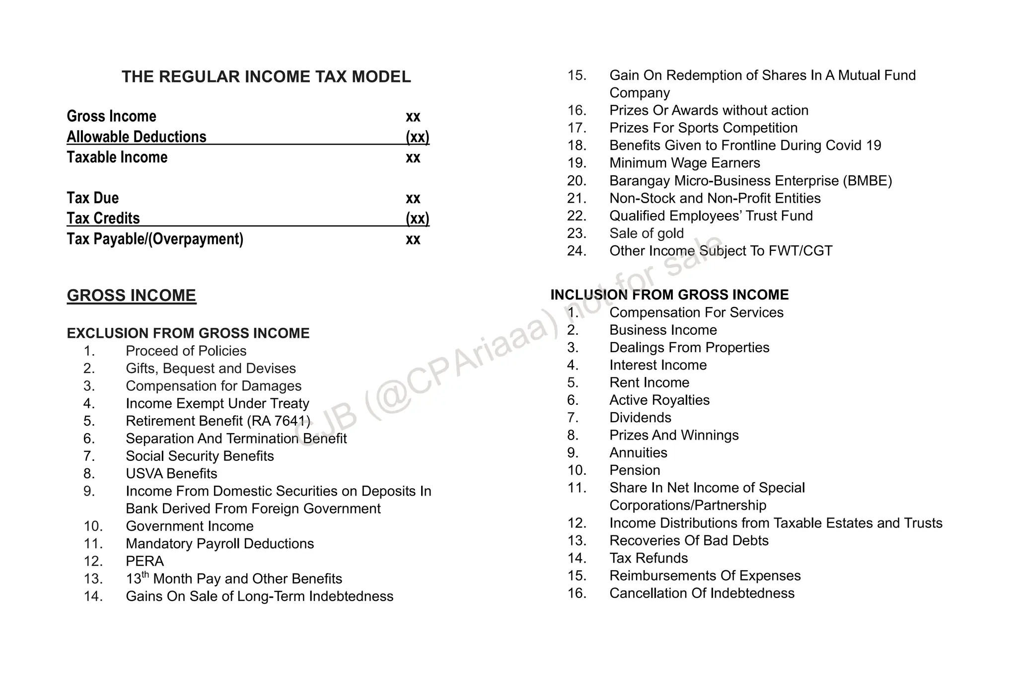 Quick notes in Income Taxation authored by Tabag | PDF