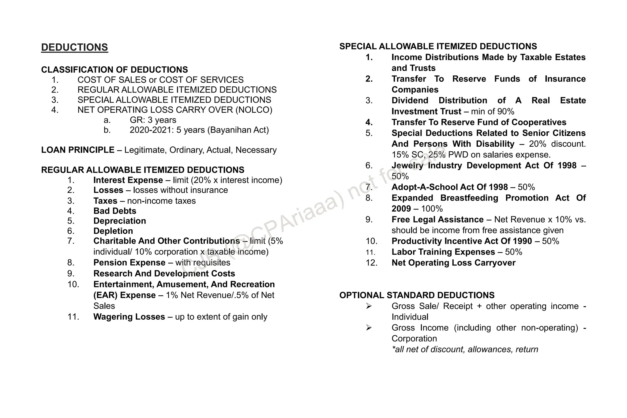 Quick notes in Income Taxation authored by Tabag | PDF