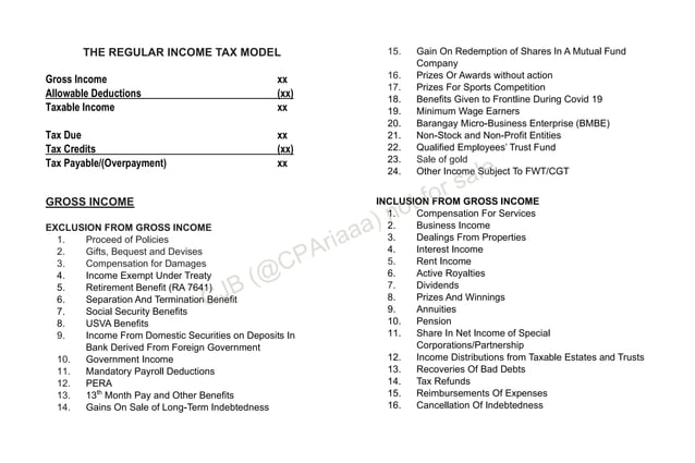 Quick notes in Income Taxation authored by Tabag | PDF | Home Financing ...