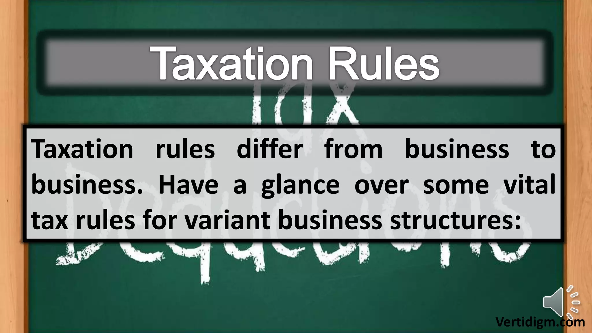Taxation rules for business | PPT