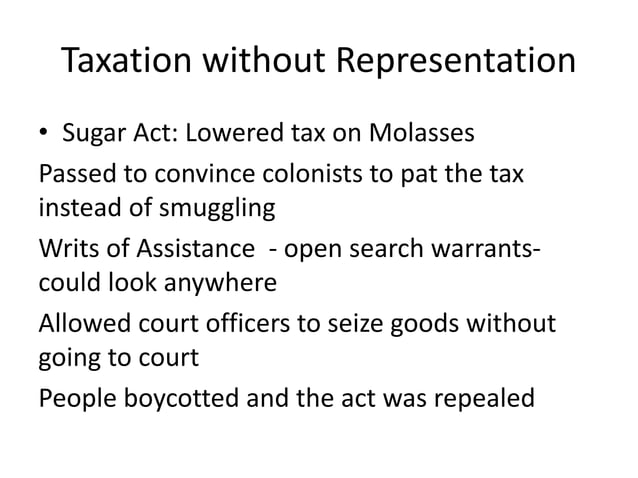 Taxation without representation | PPTX