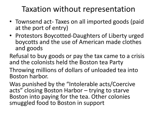 Taxation without representation | PPTX