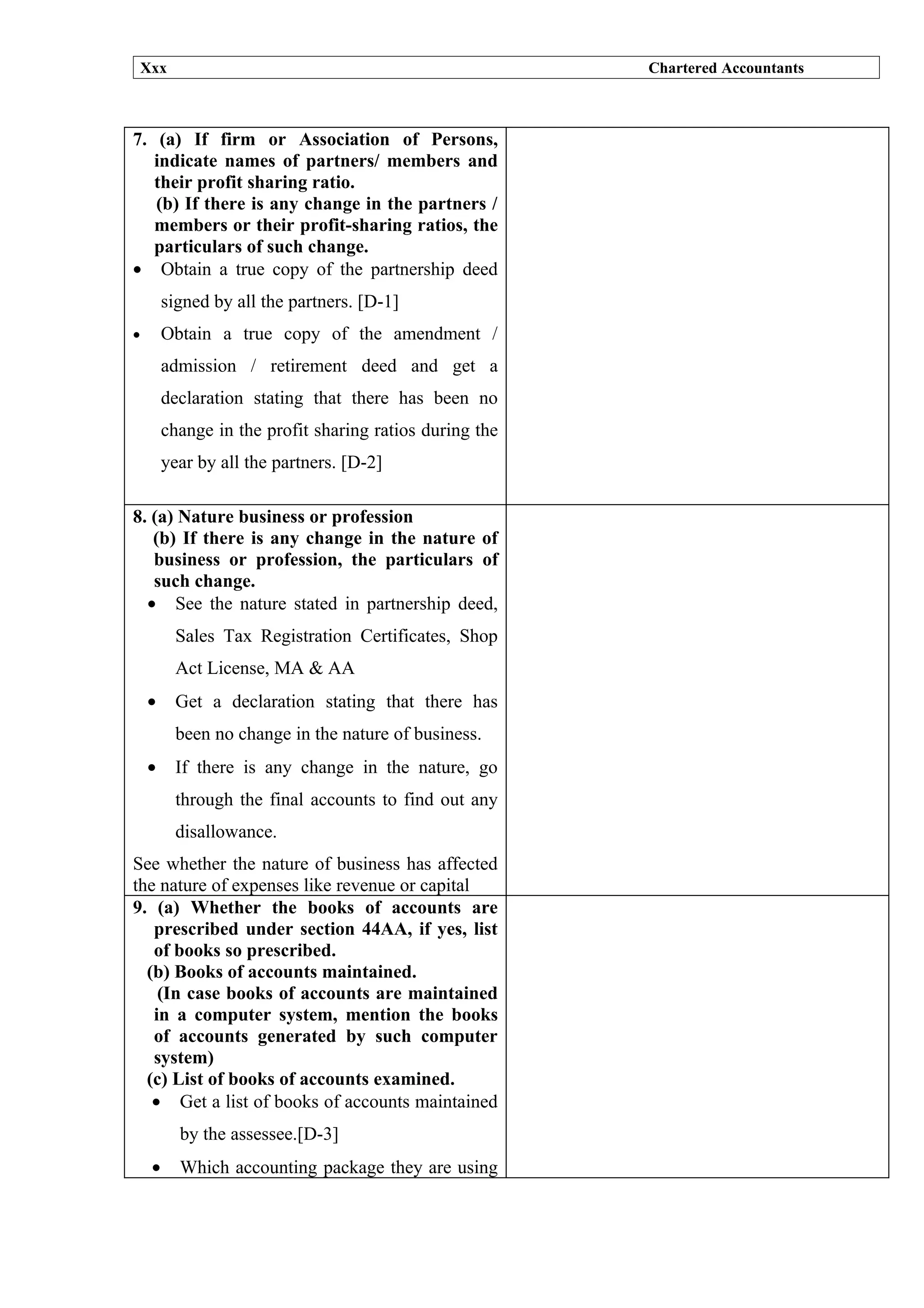 Taxaudit checklist | DOC