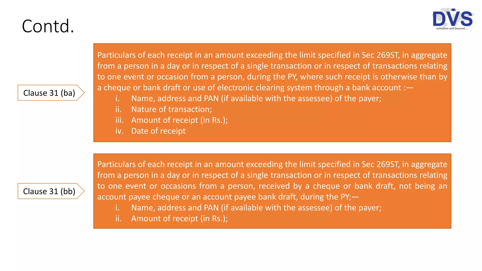 Tax audit report form 3 ca, 3cb and 3cd | PPTX