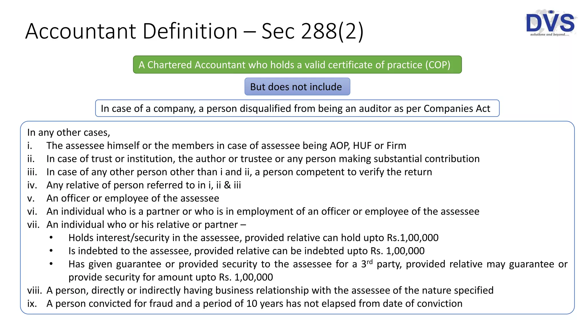 Tax audit report form 3 ca, 3cb and 3cd | PPTX