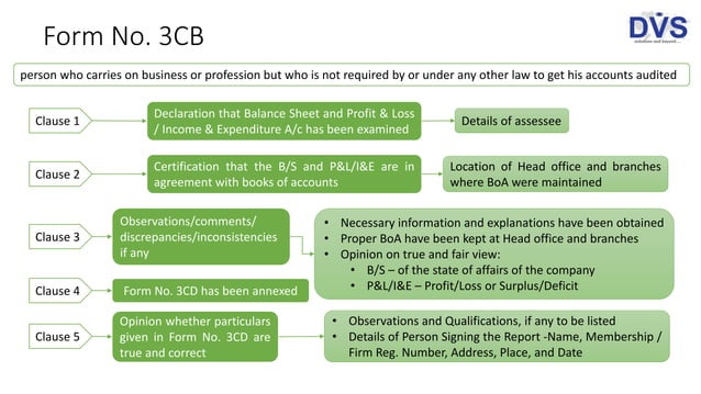 Tax audit report form 3 ca, 3cb and 3cd | PPTX