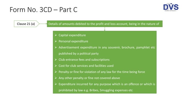 Tax audit report form 3 ca, 3cb and 3cd | PPTX