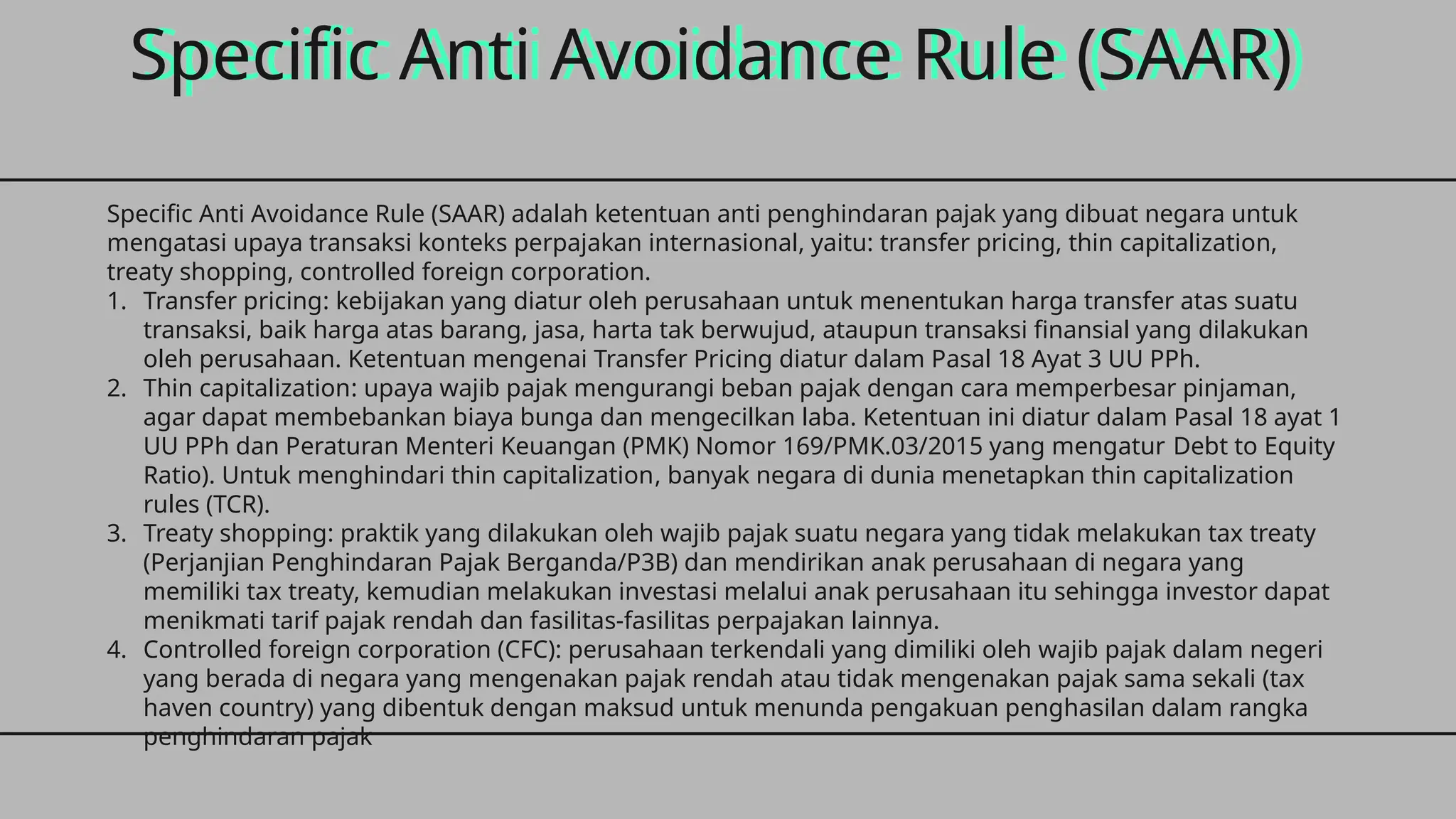 Pengertian tax avoidance dan contoh contohnya | PPTX