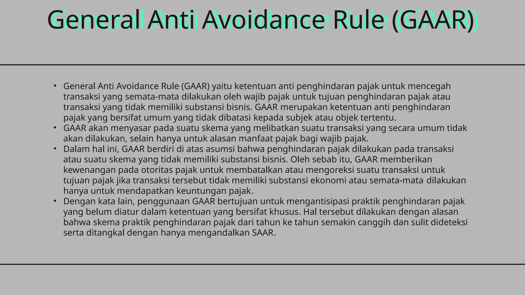 Pengertian tax avoidance dan contoh contohnya | PPTX