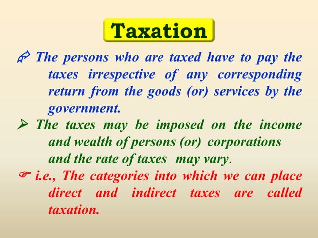 Basic concepts of Tax | PPTX | Business Accounting & Finance | Business