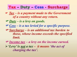 Basic concepts of Tax | PPTX