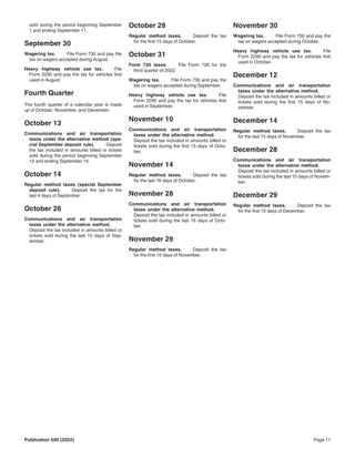 Tax calendar change pub 509 | PDF