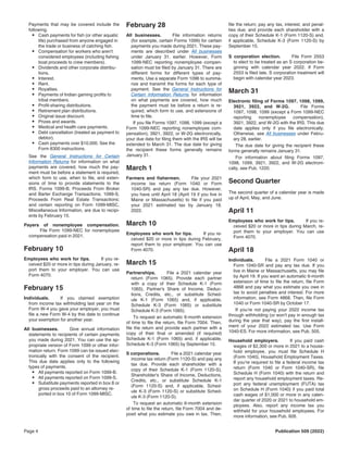 Tax calendar change pub 509 | PDF