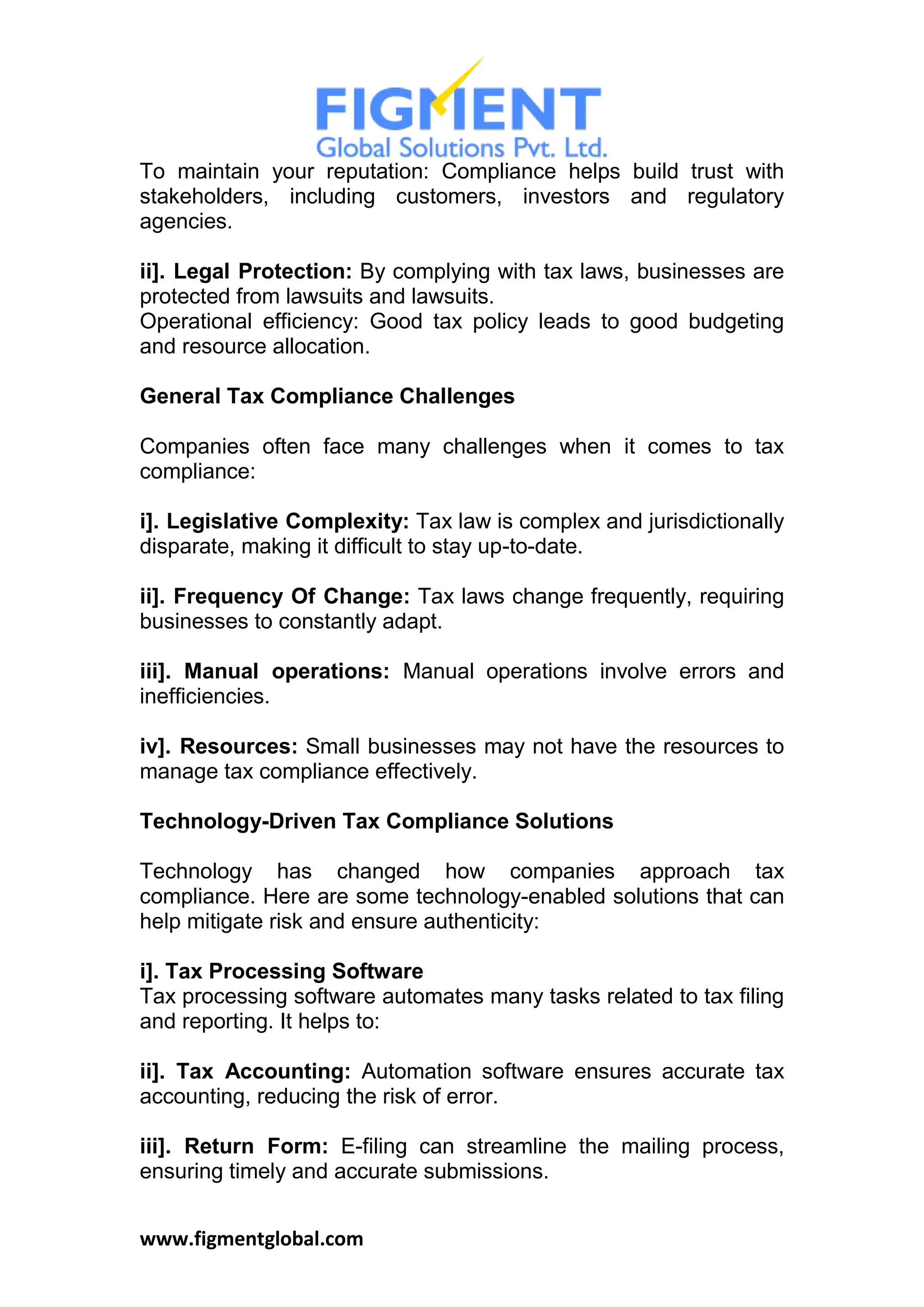 Tax Compliance Solutions Reducing Risk and Ensuring Accuracy.docx