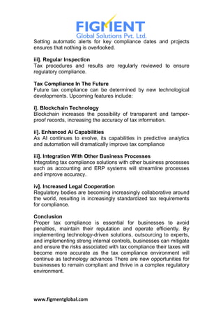 Tax Compliance Solutions Reducing Risk and Ensuring Accuracy.docx