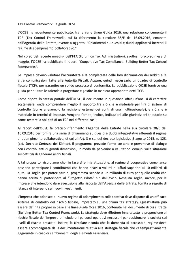 Tax control framework | PDF