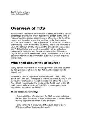 Tax deducted at source | DOCX