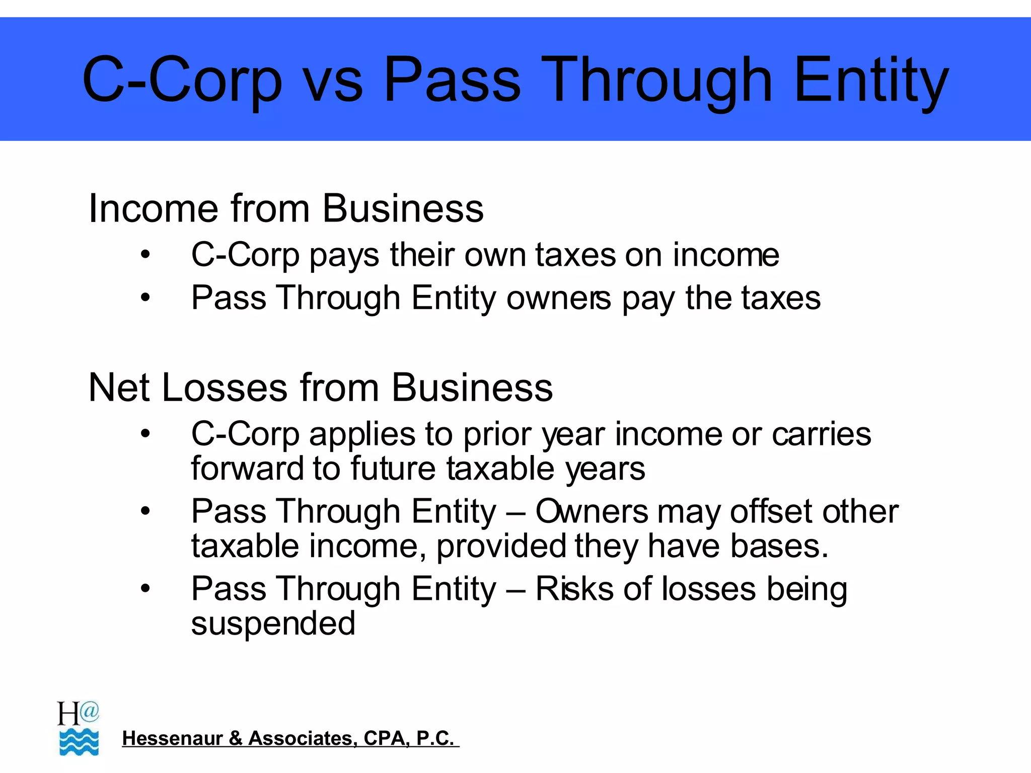 Taxes - Business Entity | PPT